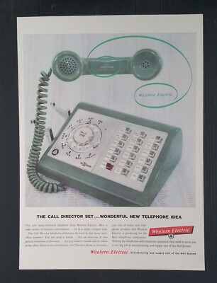 Vintage 1958 Western Electric The Call Director Telephone Full Page ...