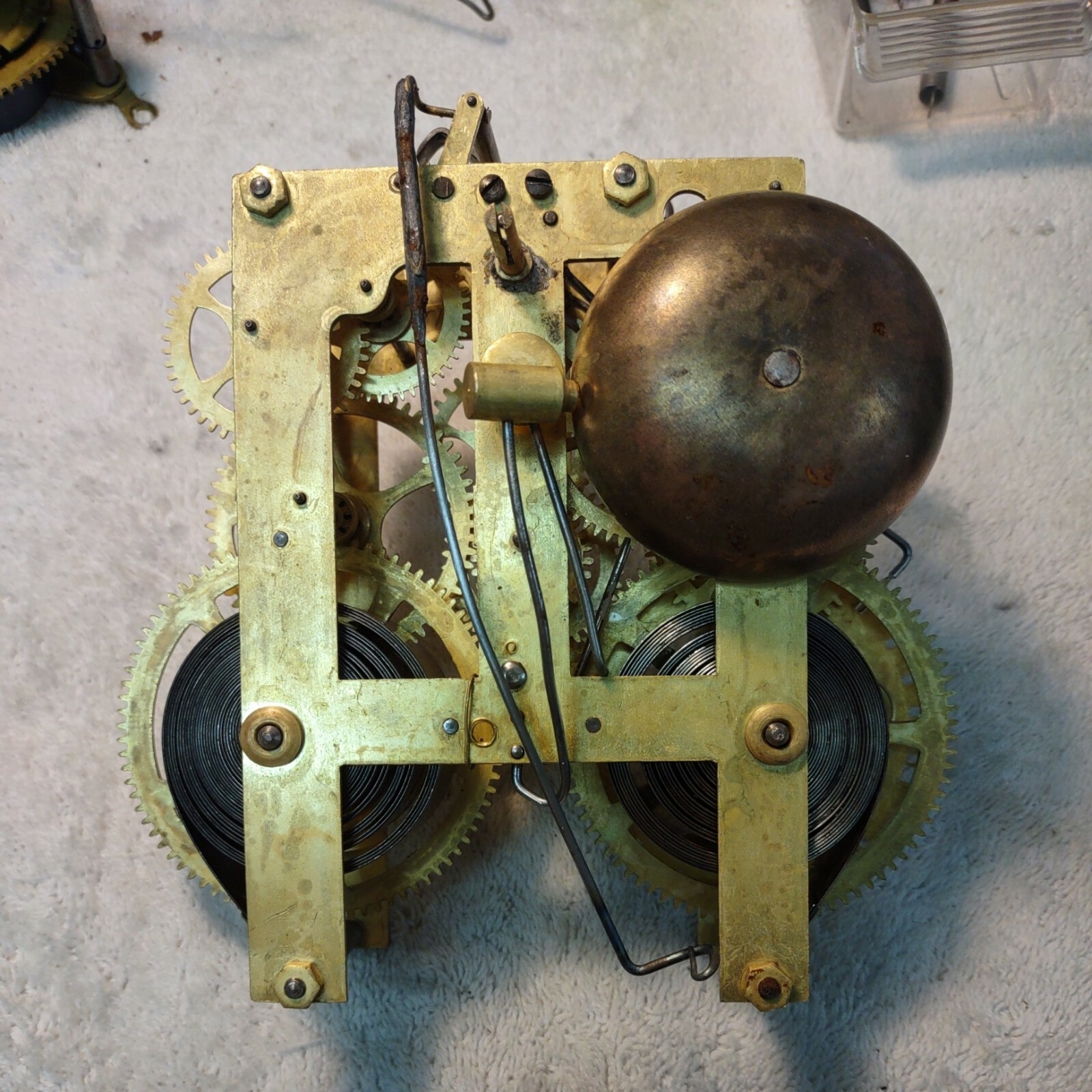 Antique Signed E.N. WELCH Chime Bell Clock Movement U.S.A. for Parts | eBay