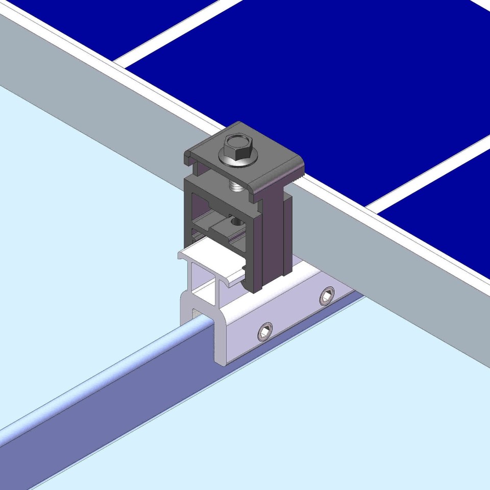 MageClamp Rail-less Mid & End Clamp Mounting Kit Solar Standing Seam ...