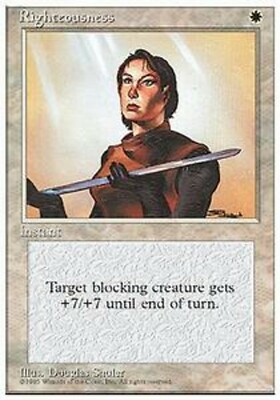 MRM ENGLISH Droiture - Righteousness MTG magic 4ED | eBay
