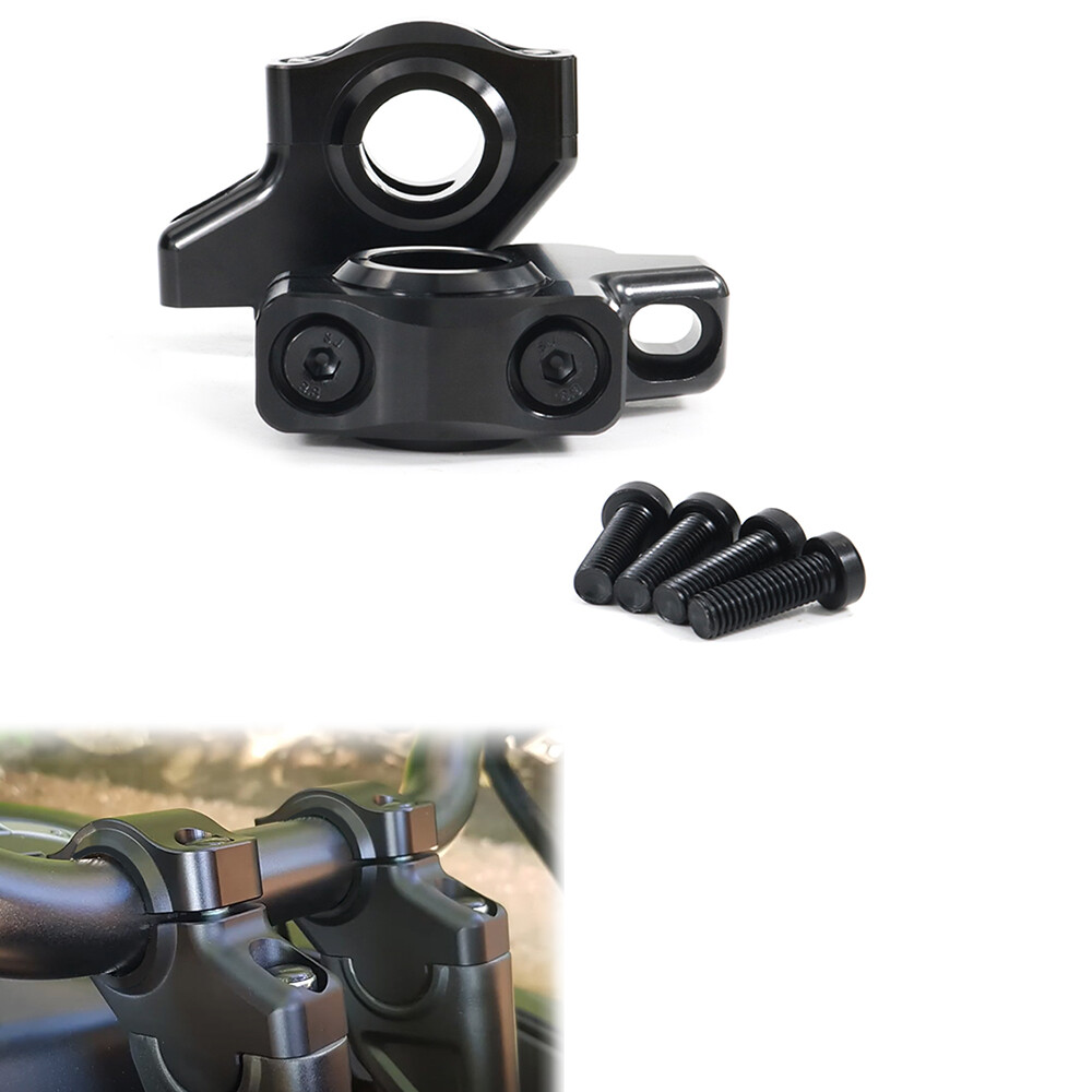 22mm 7/8" Offset Handlebar Riser Adapters Fit For Honda Kawasaki Suzuki ...