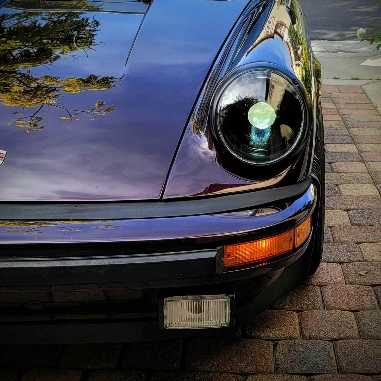 9HAUS Stealth Black Bi-LED Headlight Assembly for Porsche 911 964 ...