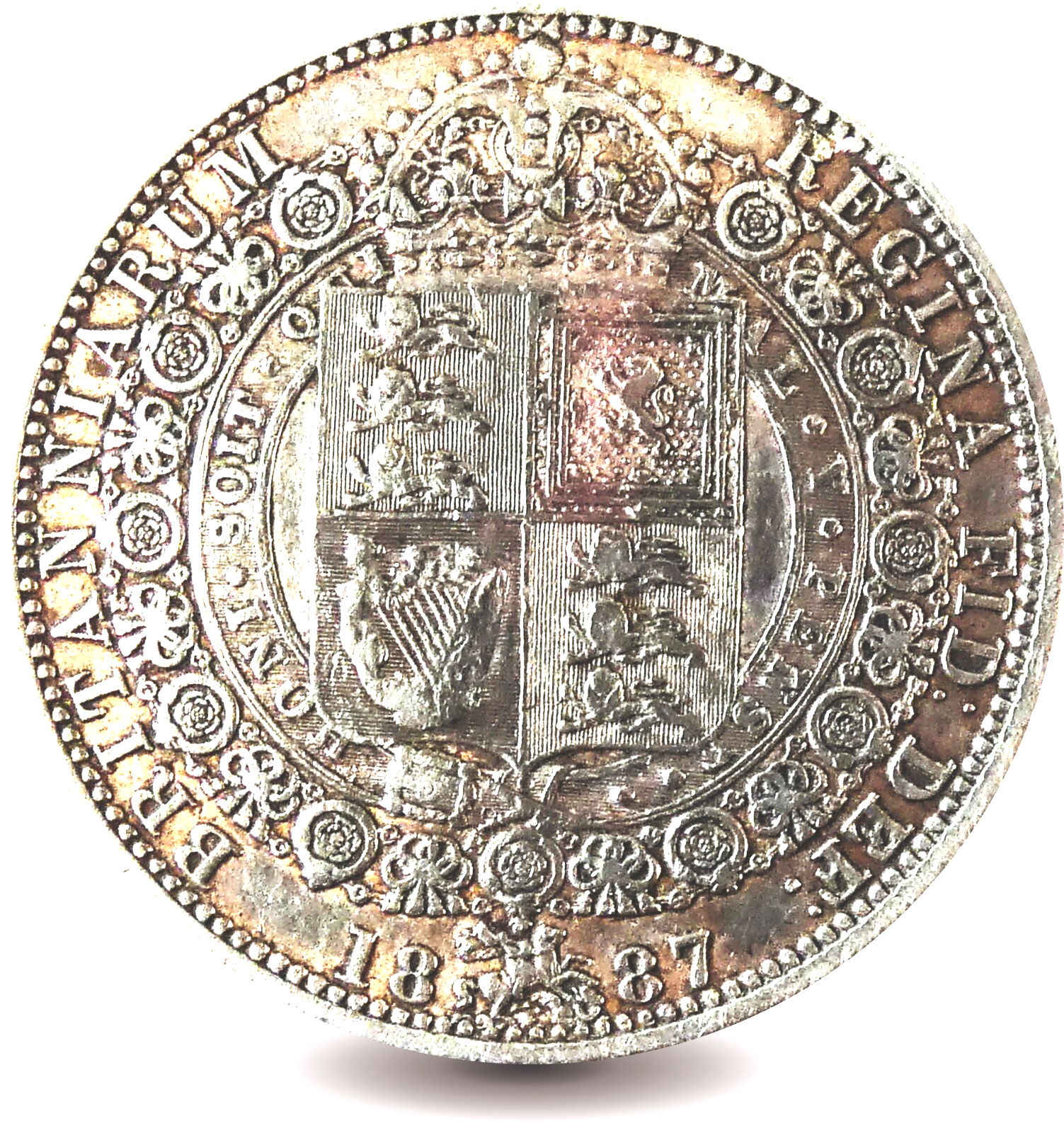 1887 Victoria Half Crown Coin - Silver Jubilee Head - Excellent Quality ...