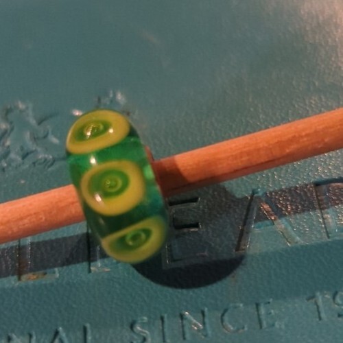 Authentic Trollbeads Unique Ooak Bead Green Bubbles Charm Bead New Lot ...