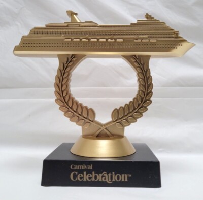 Carnival CCL CELEBRATION Gold Plastic Ship on a Stick Cruise Trophy | eBay