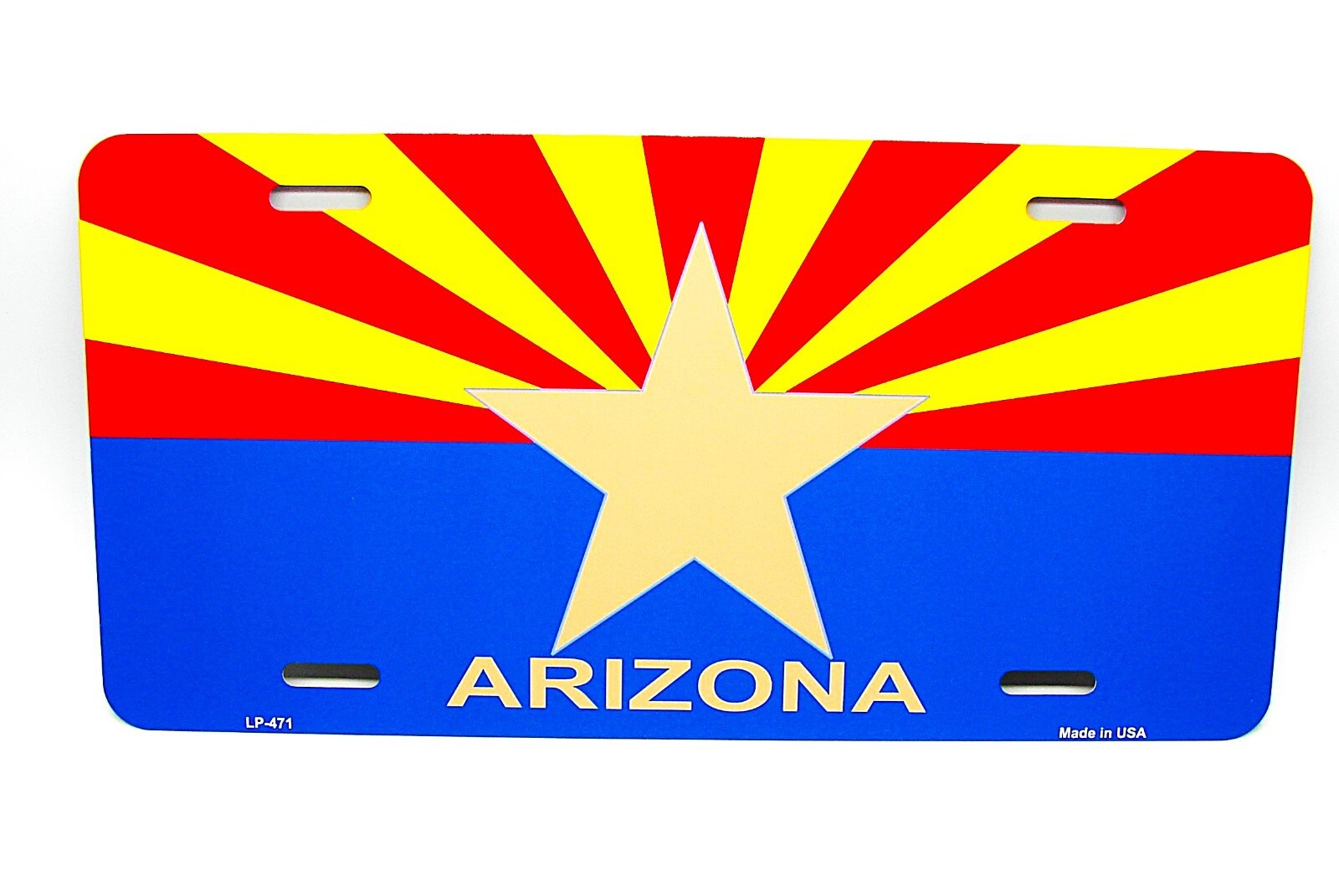 ARIZONA STATE FLAG METAL CAR NOVELTY LICENSE PLATE AUTO TAG | eBay