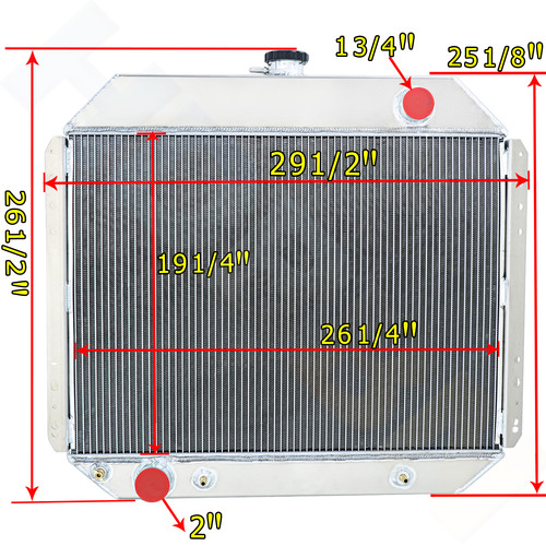 4 Row Radiator For 1966-79 Ford F-Series F100 F150 F250 F350 Truck 78 ...