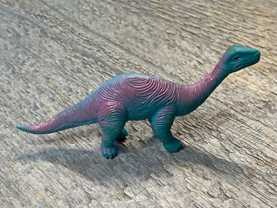 1985 Imperial China Blue Purple Brachiosaurus Long Neck Dinosaur Toy ...