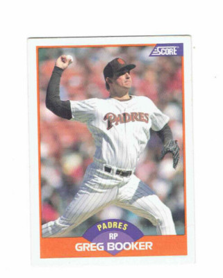 Greg Booker San Diego Padres #51 RP #417 Score 1989 #Baseball Card | eBay