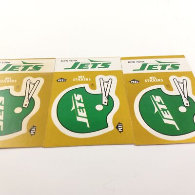 Vintage New York Jets 1980's NFL Peel Decal Fleer Stickers Rare | eBay