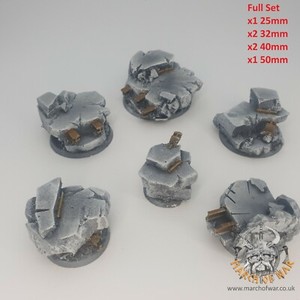 Urban Rubble Commander bases, 40k, warhammer, resin bases, march of war ...
