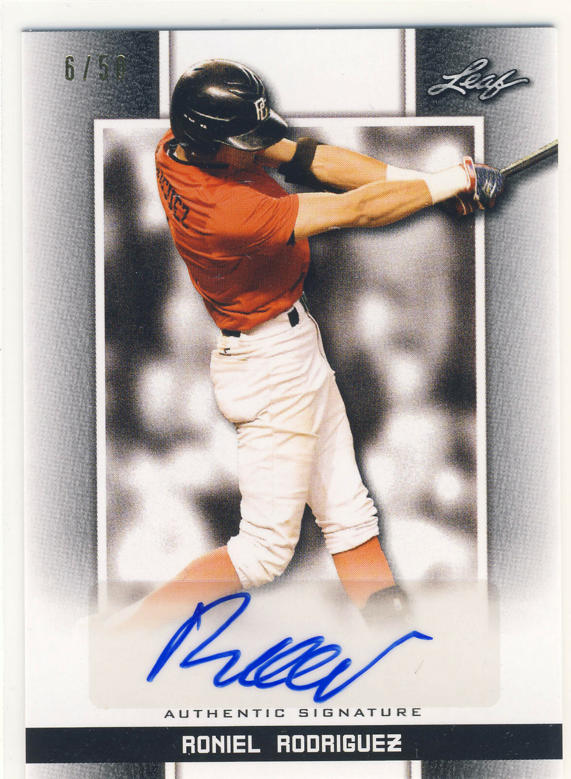 RONIEL RODRIGUEZ SILVA 2019 Leaf Perfect Game PG Black AUTO /50 FLORIDA ...