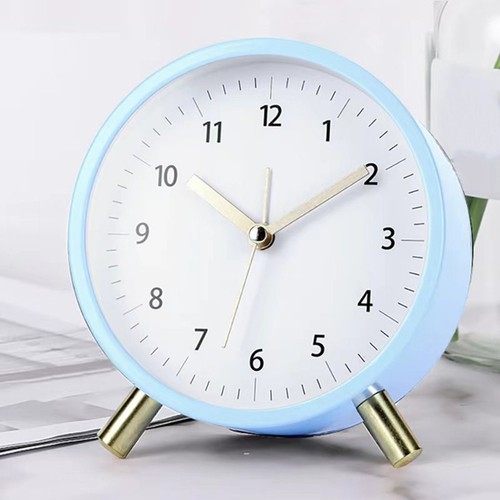 Sleek 11CM Silent Alarm Clock for Bedroom Use with Gentle Night Light ...