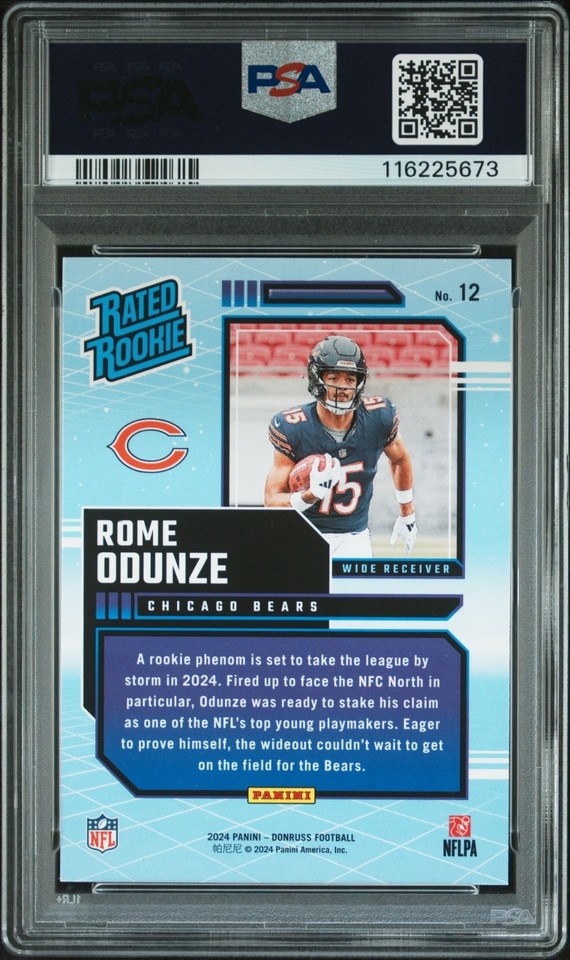 2024 PANINI DONRUSS RATED ROOKIES RETRO #12 ROME ODUNZE RC - PSA 9 | eBay