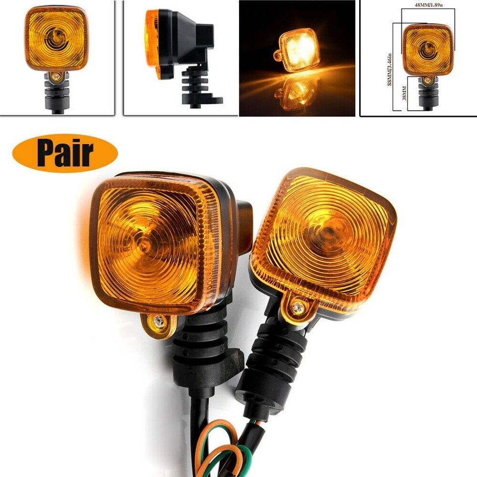 2 Wire Connect Turn Signal Light Vehicle Motorcycle Amber Indicator ...