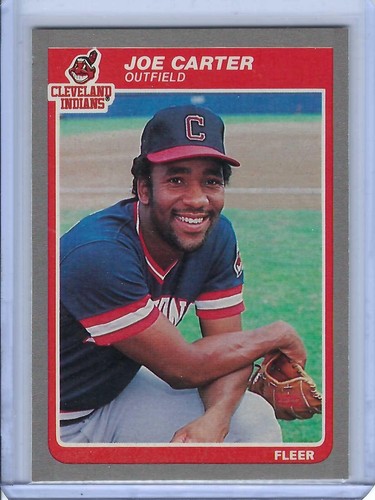 1985 FLEER CLEVELAND INDIANS JOE CARTER CARD # 443 | eBay