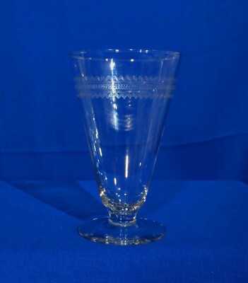Libbey Needle Etch 114 Tumbler Zig Zag & Circles Line 1500 USA bfe3392 ...