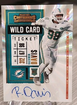 Raekwon Davis 2020 Panini Contenders Wild Card Rookie Autograph #166 ...