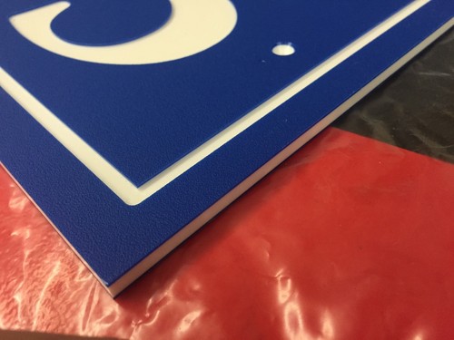 Arched House Number Sign Address Plaque 14x8.5" Blue/White 1/4" King ...