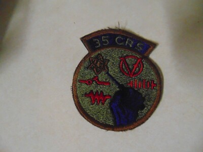 MILITARY PATCH SEW ON OLDER POCKET US AIR FORCE 35 CRS | eBay