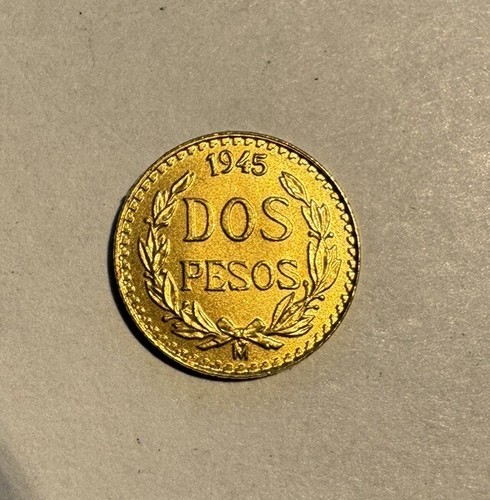 1945 Gold 2 TWO Dos Pesos Mexican Coin Mexico City Mint Bu Number 4 | eBay