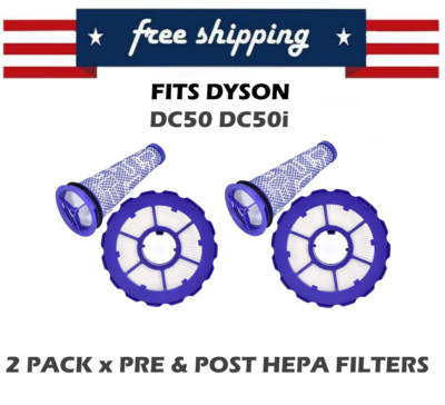 NEW 4 x Pre Post Motor HEPA Filter for Dyson DC50 DC50i Animal Complete ...