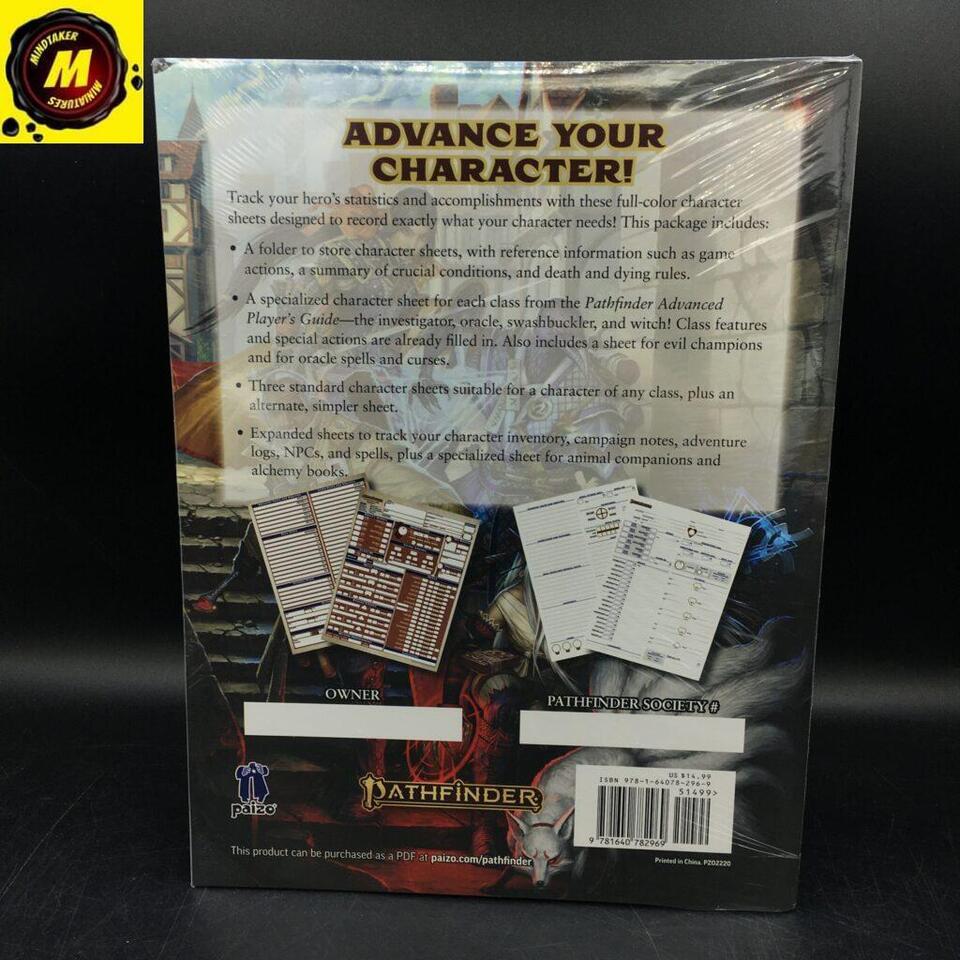 Pathfinder Advanced Player's Guide Character Sheet Pack (2nd Edition ...