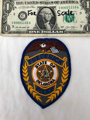 Rarer Frederick Oklahoma Police Patch Un-sewn State of Oklahoma Patches ...