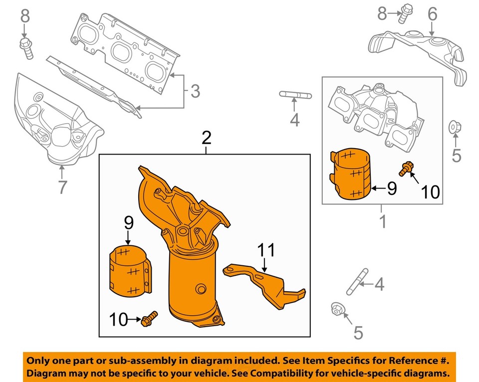 FORD OEM 15-19 Explorer Exhaust System Manifold-Mnfd WConverter ...