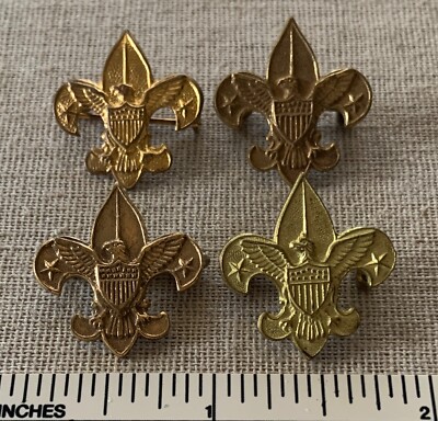 4 Different Eras TENDERFOOT RANK Boy Scout PINS BSA Uniform Sash Badge ...