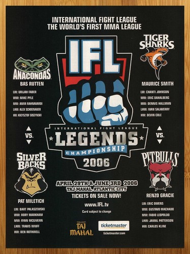 2006 IFL International Fight League Vintage Print Ad/Poster Sports MMA ...