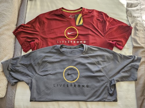 Nike LIVESTRONG Huge LOT Shirts & Black Hat - Gem