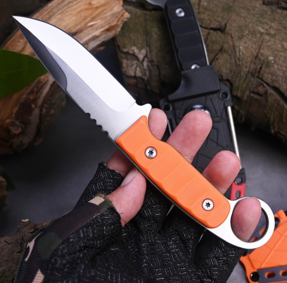 Small Fixed Blade Tactical Hunting Knife with Sheath,Fire Starter ...