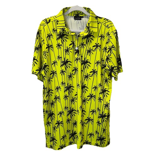 Sunday Swagger Shirt Men's size Medium performance Golf Flex Neon Palms ...