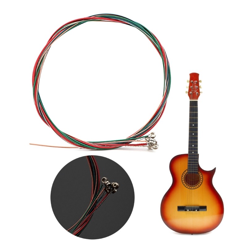 Colored String Replacements 11-52 Steel Wire String for Acoustic Folk ...