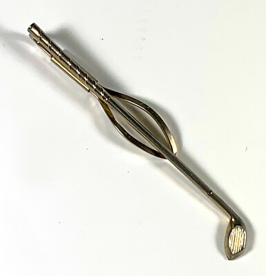 Vintage Stratton Imitation Made in England Gold-Tone Golf Club Tie ...