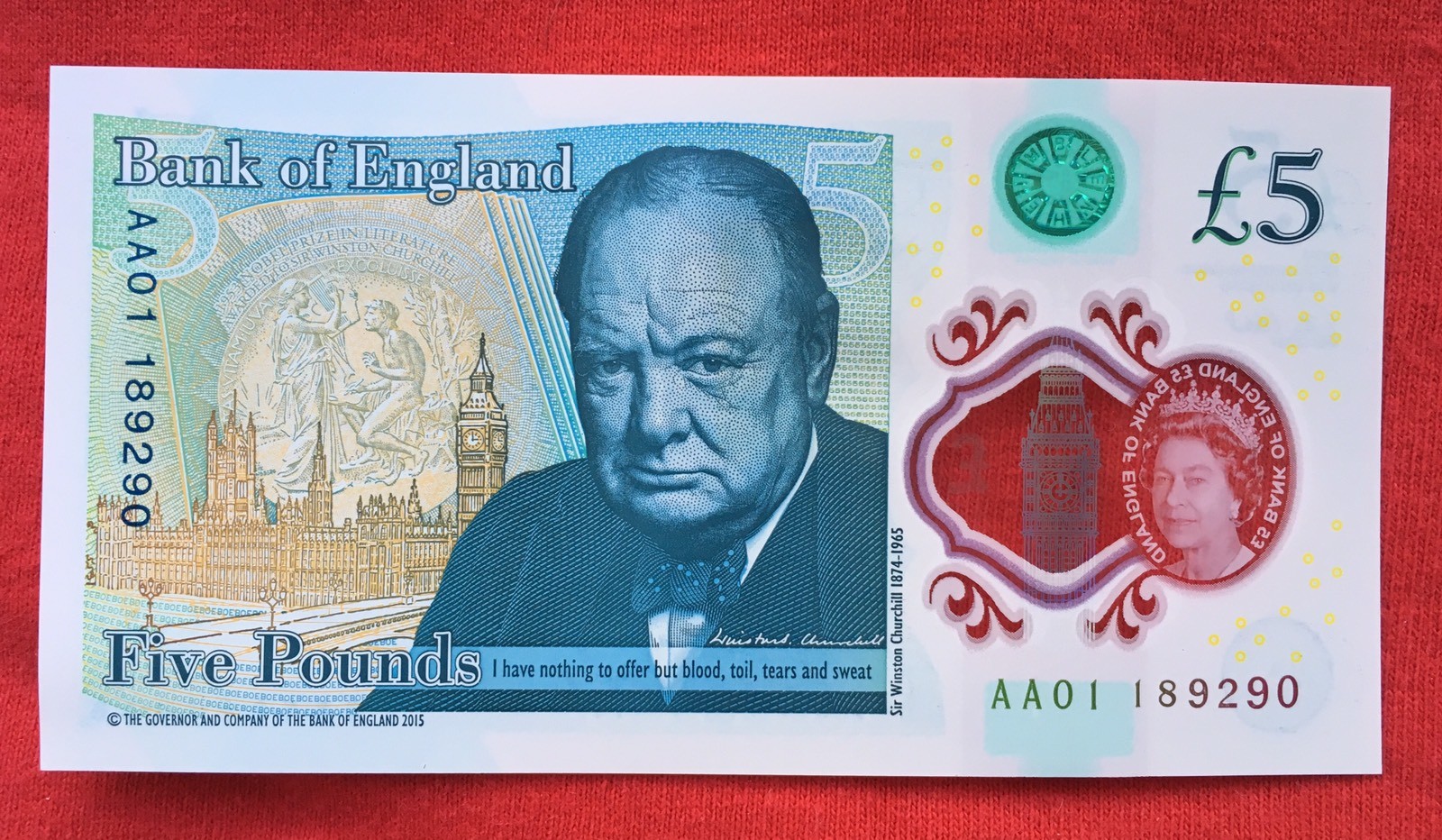 Collectors! 5 Pound Note AA01 New, UNCIRCULATED, LOW NUMBER! - Polymer ...