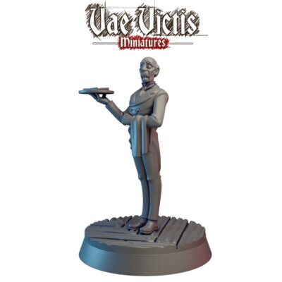 Butler Man NPC Miniature DnD D&D Pathfinder RPG | eBay