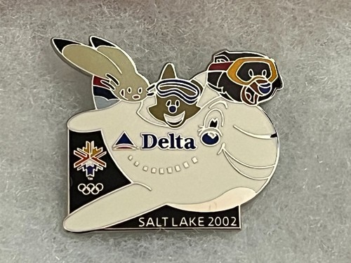 2002 Salt Lake City Olympics Delta Airlines Jet Mascots Powder Coal ...