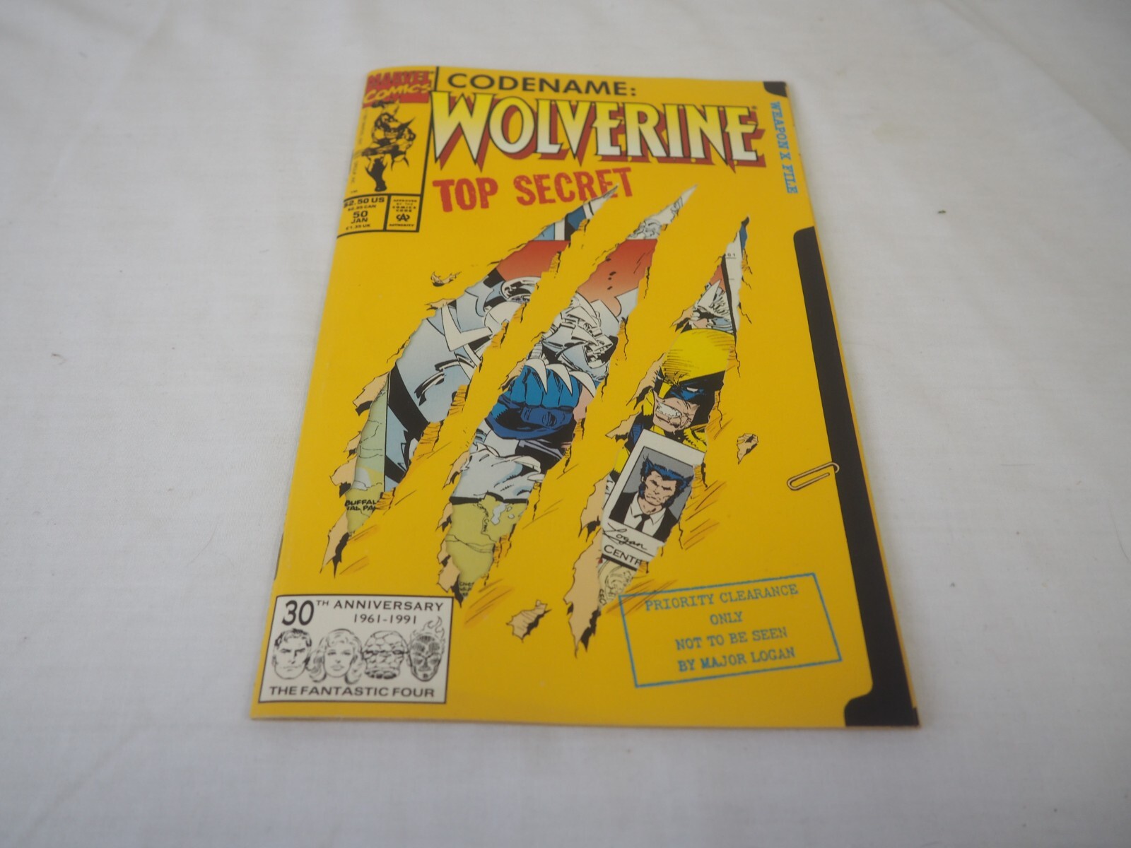 Codename: Wolverine Top Secret #50 Jan 1992 Marvel comic Die Cut Cover ...