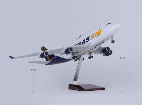47CM ATLAS BOEING 747-400 Passenger Airplane Landing Gear Resin ...