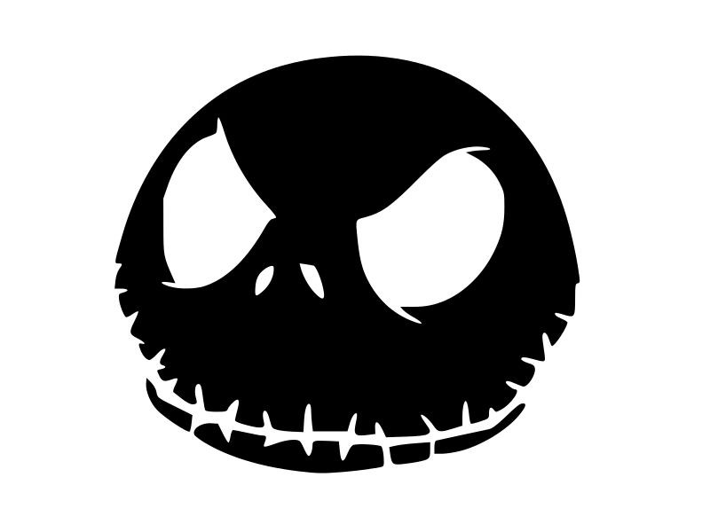 JACK SKELLINGTON Sinister Nightmare Smile Vinyl Decal Car Sticker ...