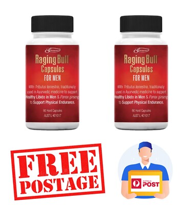 2 x Sensuous Raging Bull Capsules Caps for Men - 60 pack | eBay