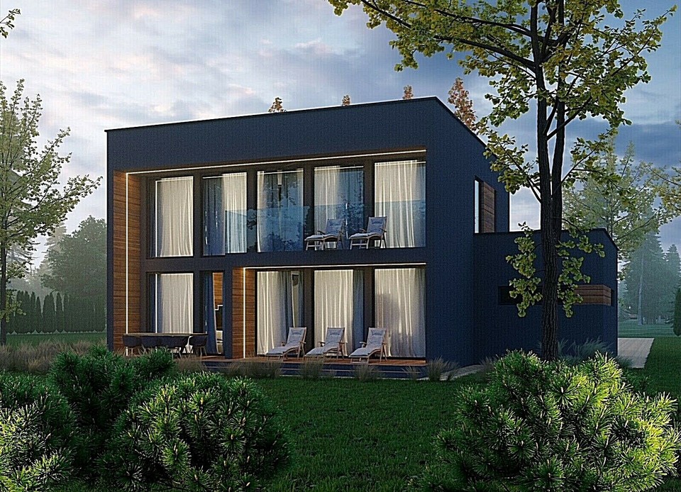 2690 SQ.FT ECO SOLID TIMBER AIRTIGHT PANEL HOUSE KIT. MASS WOOD CLT ...