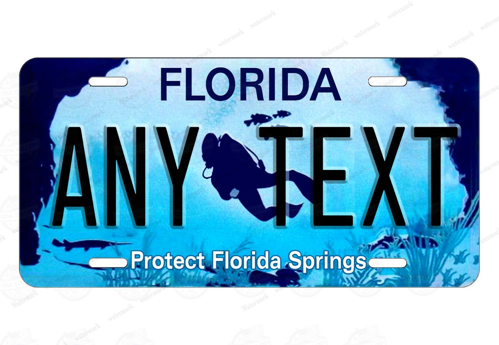Florida 1994 License Plate Scuba Diver Personalized Metal Tag Auto ATV ...