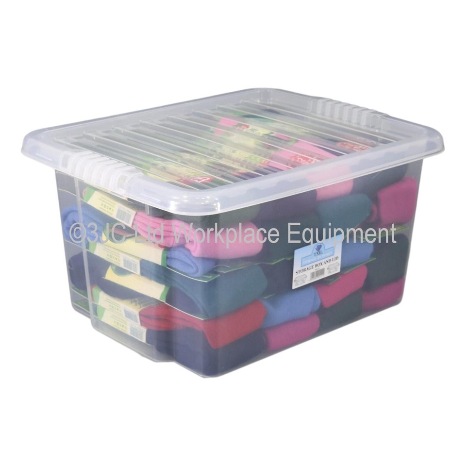 NEW British Made TML Clear Plastic Storage Box Boxes or Clear Lids 13 ...