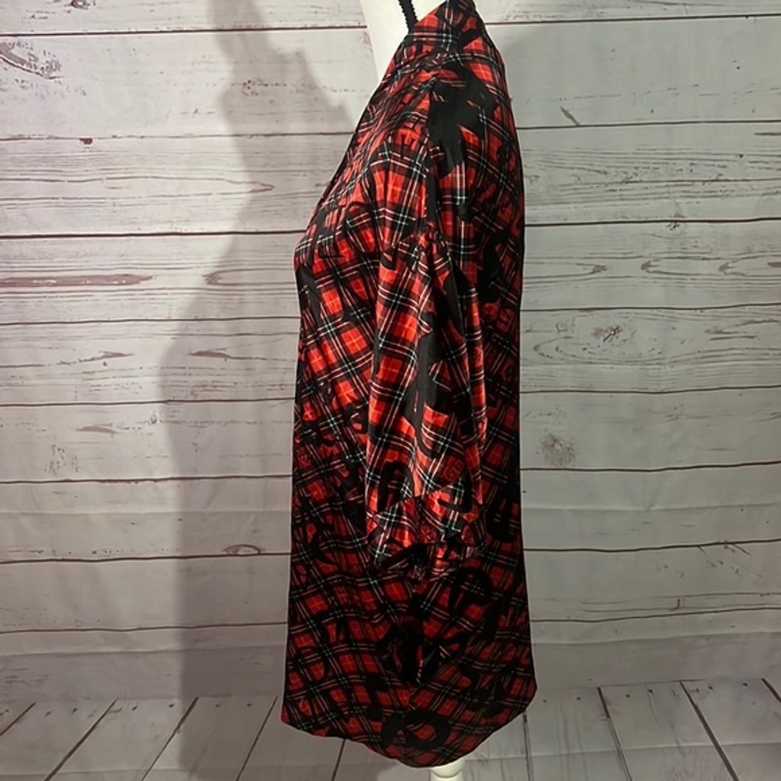VICTORIA'S SECRET Angels Satin plaid logo robe with w… - Gem