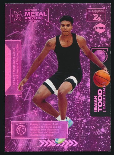 2021 Metal Champions Precious Metal Gems PMG Pink #2 Isaiah Todd 67/75 ...