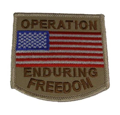 OPERATION ENDURING FREEDOM W/ USA FLAG PATCH OEF AFGHANISTAN VETERAN | eBay