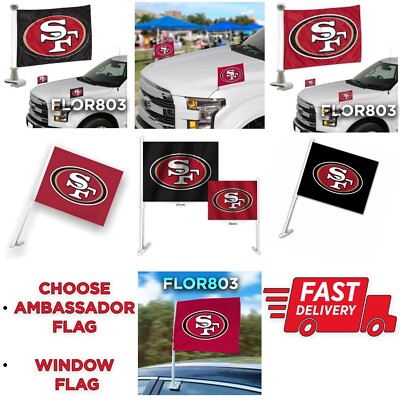 NFL San Francisco 49ers Car Flag - Choose Flag and Color | eBay